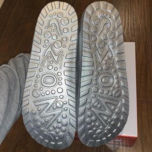 Woz? | Shoes | Nib Woz Sorrento Blown Eva Silver Sandals | Poshmark